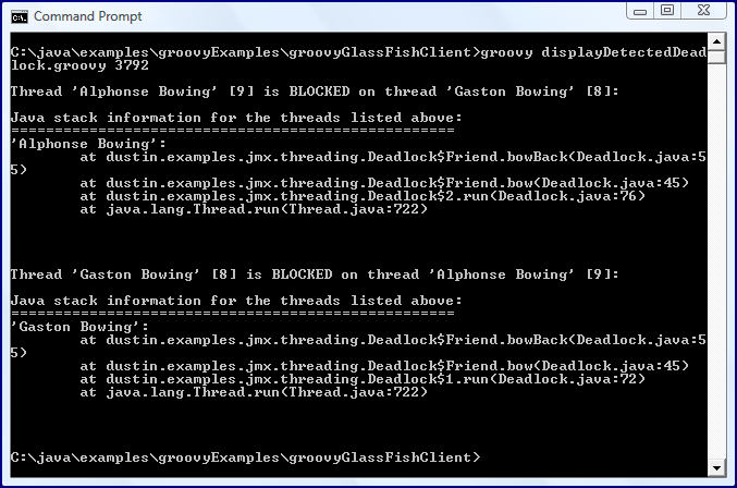 Inspired By Actual Events Detecting Java Threads In Deadlock With Groovy And Jmx