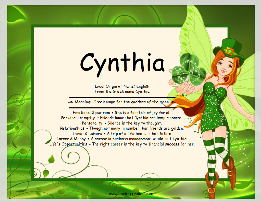 Cynthia | Unique Names