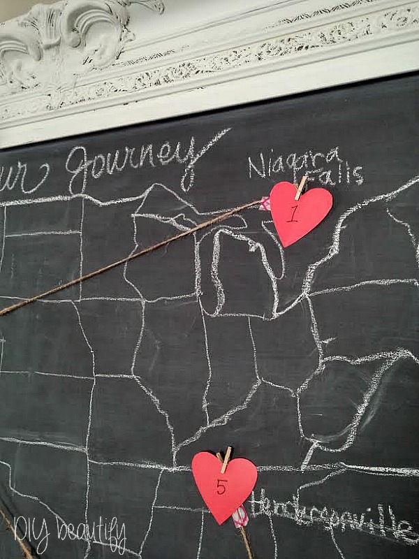 Chalkboard Map - DIY Beautify - Creating Beauty at Home