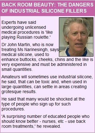 Woman reveals horrific damage to her face after it was injected with ...