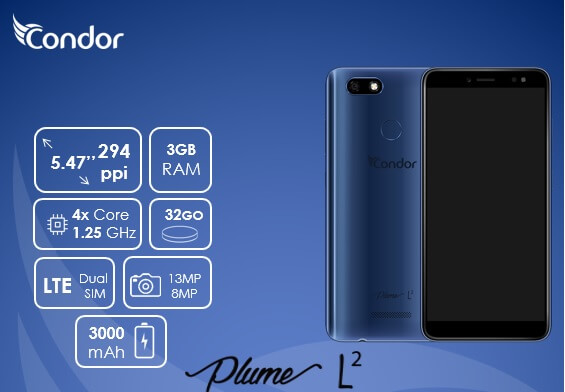 سعر و مواصفات هاتف Condor Plume L2
