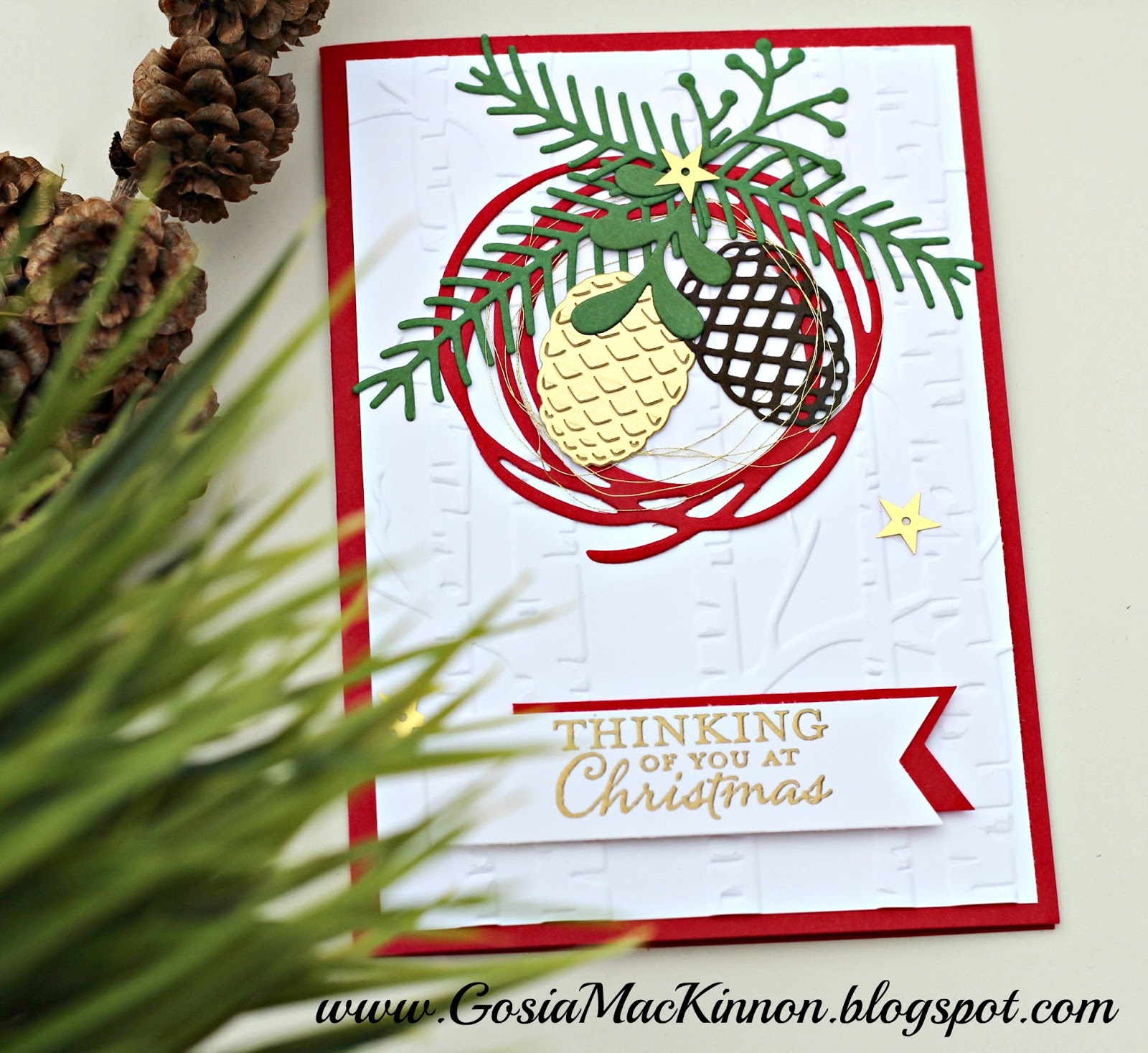 PRETTY PINES AND SWIRLY SCRIBBLES THINLITS DIES CHRISTMAS CARD BY STAMPIN' UP! - MyPaperCraft by ...