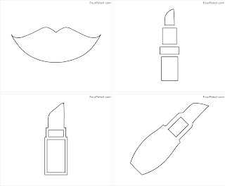 Four Coloring: Free printable Lipstick coloring pages for kids