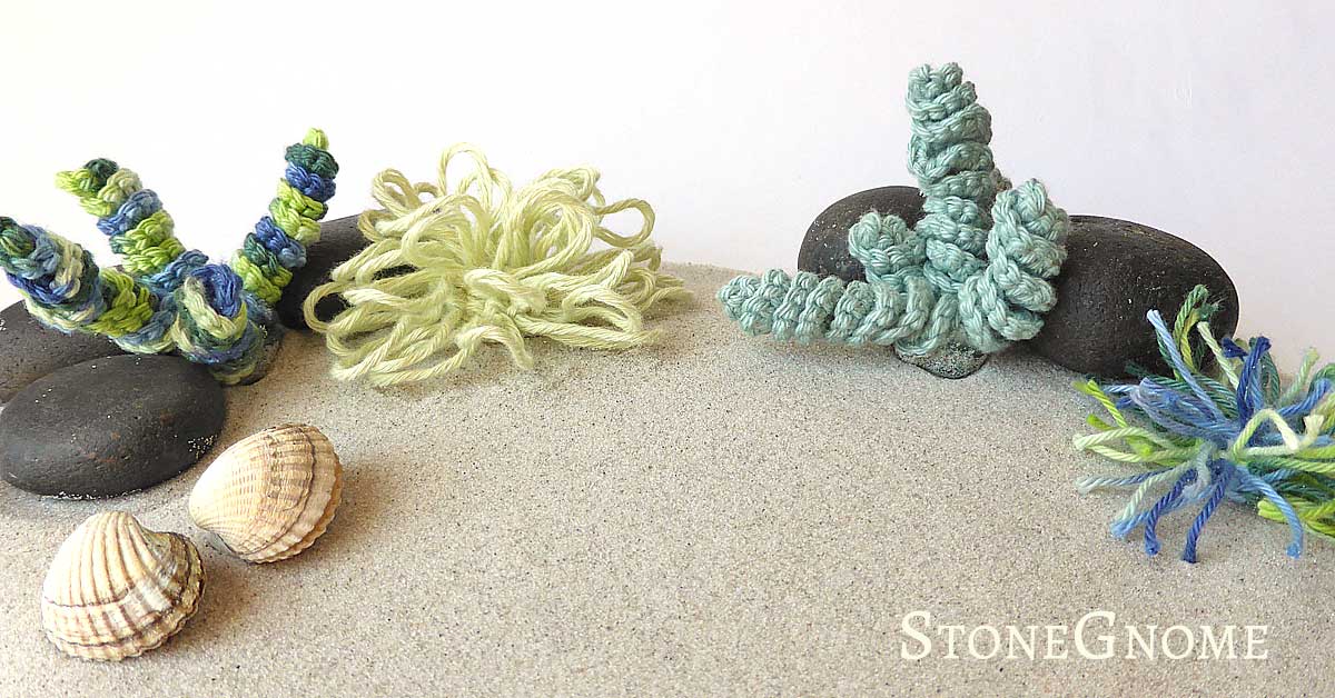 Crochet (Sea)Grass and Succulents - StoneGnome