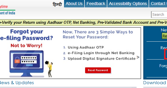 E Filing of Income Tax Return and Submission of Form 10 E - INCOME TAX