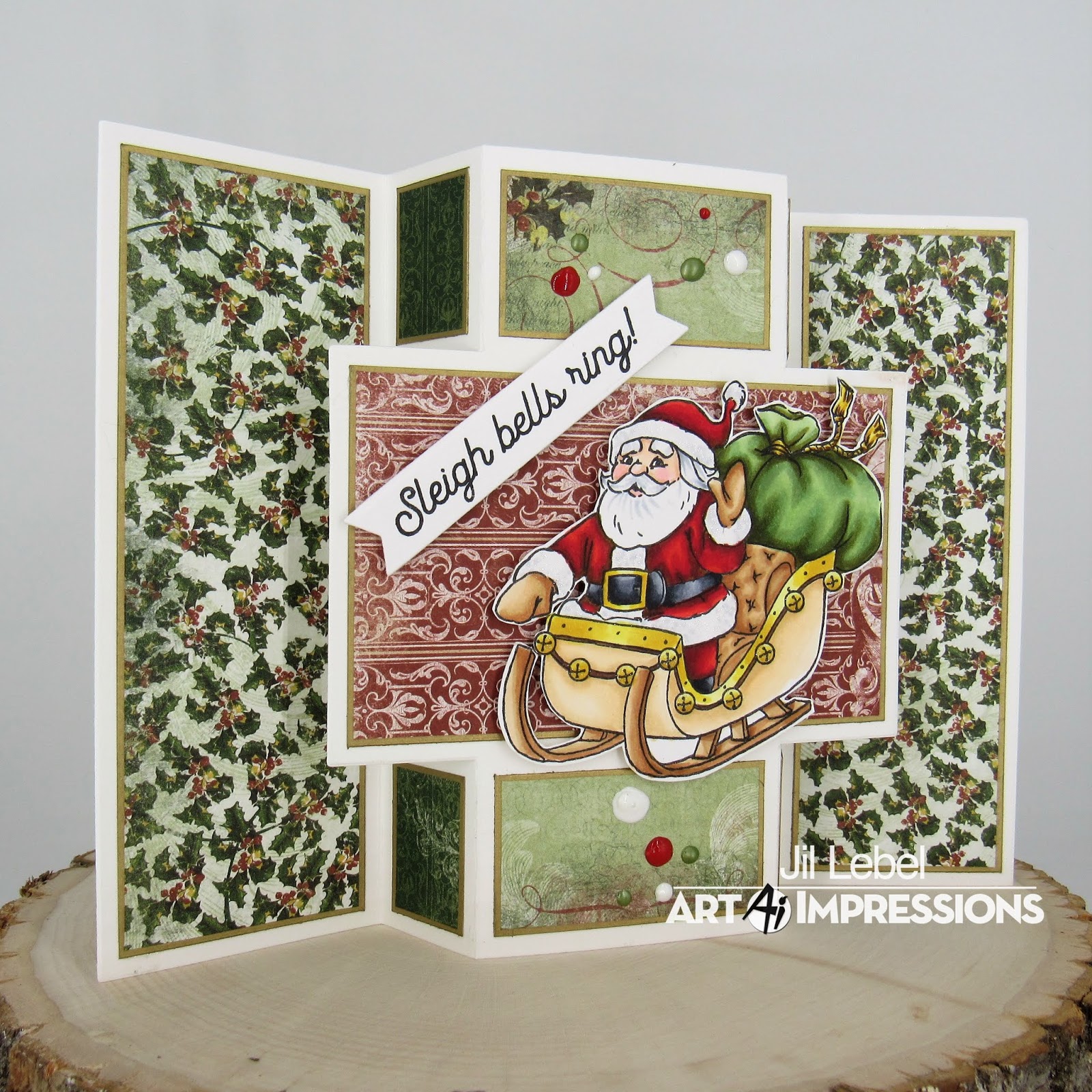 Art Impressions Blog: Santa Pop Out Rectangle Card by Jil Lebel