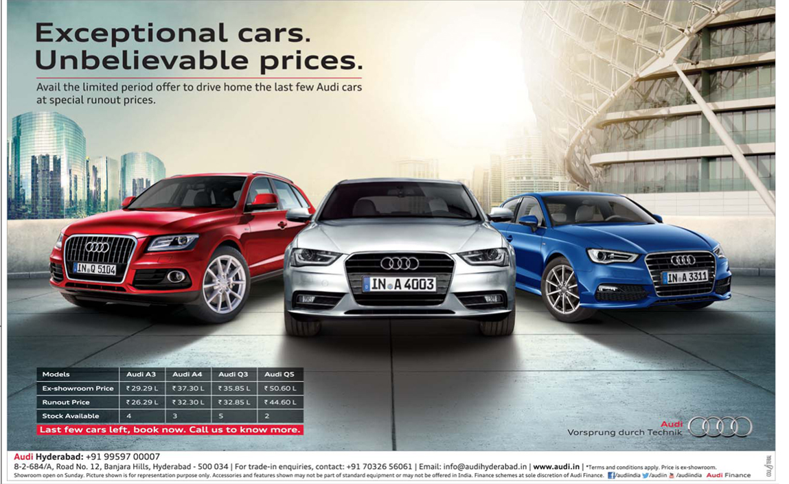 Audi Car amazing run out sale | Audi car offers 2015 | Discount sale