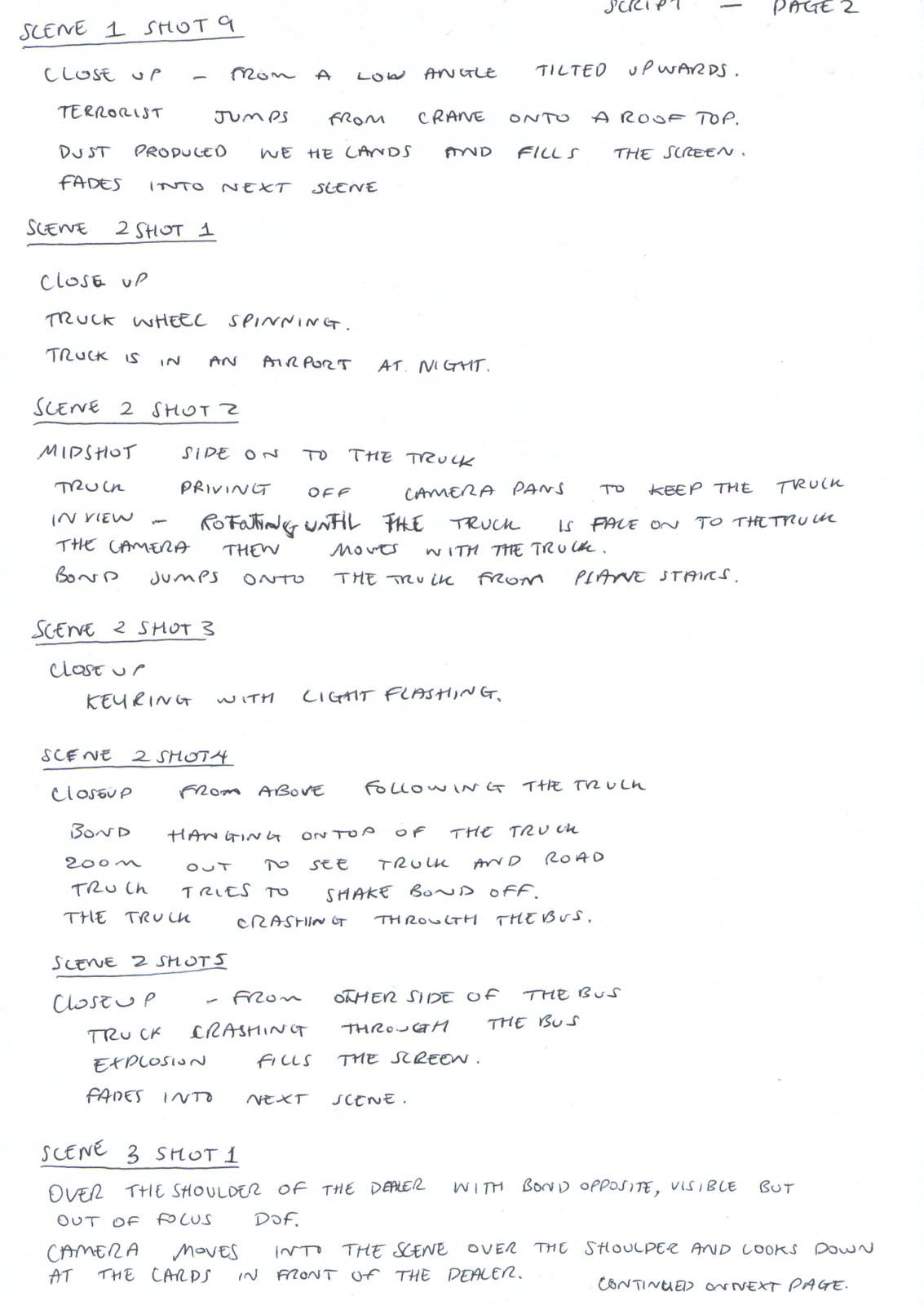 3D Modelling and animation: Treatment and script