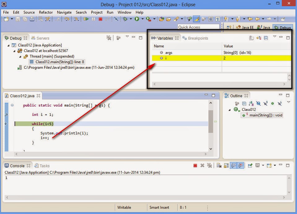 Selenium-By-Arun: 164. Debugging the Java Programs in Eclipse IDE