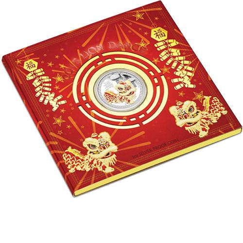 $1 Lion Dance 2015 Silver Proof Coin | Lunaticg Coin