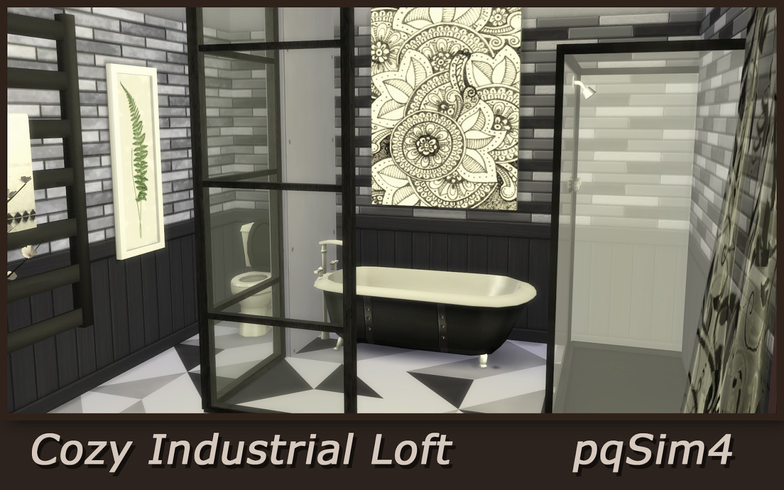 Cozy Industrial Loft. Sims 4 Custom Content.