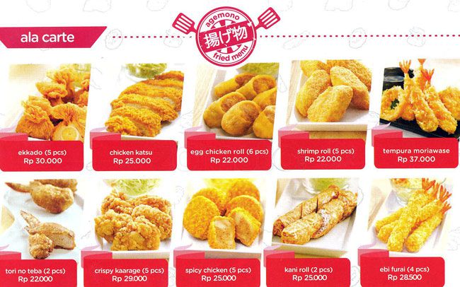 Harga Menu Hokben Delivery Terbaru 2017