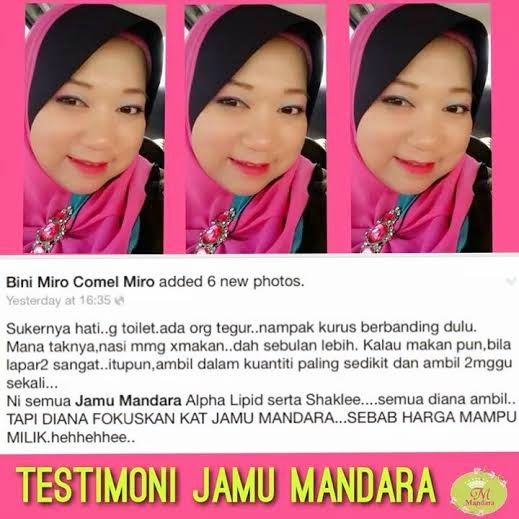 Jamu Mandara: TESTIMONI