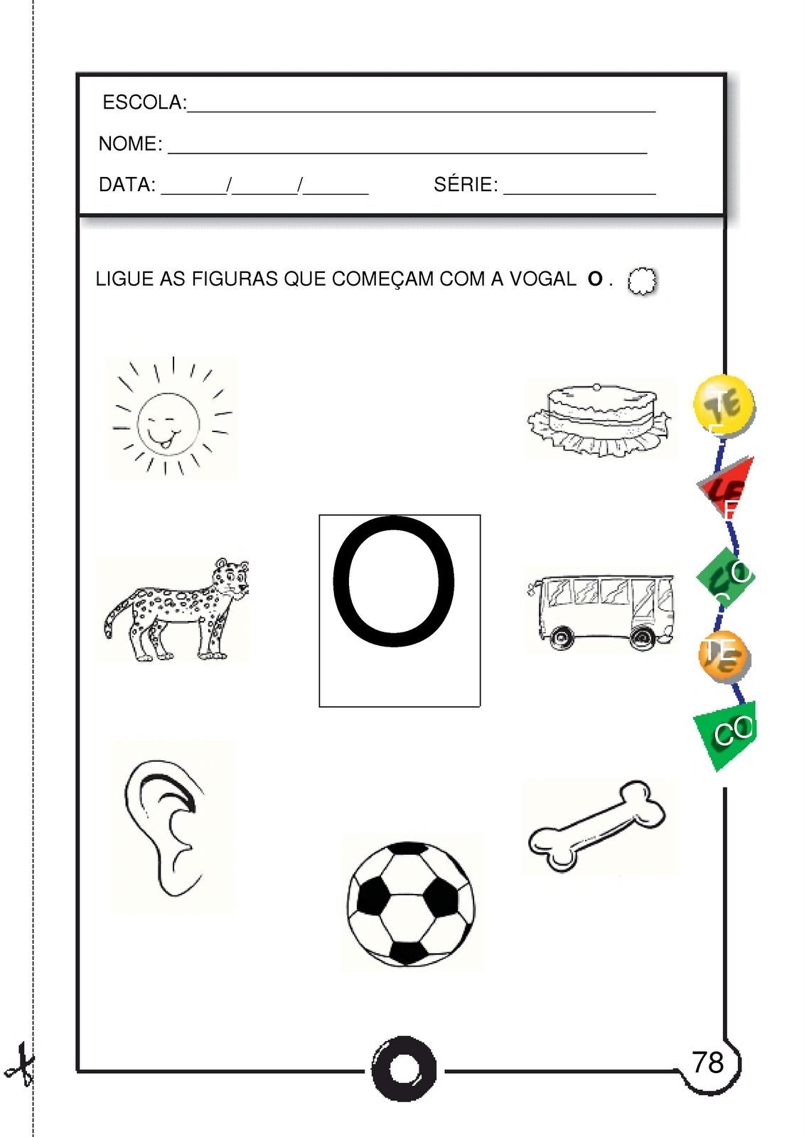 Atividades com a vogal O - atividades com vogais - ESPAÇO EDUCAR