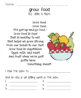The Very Busy Classroom: Grow Food Poem