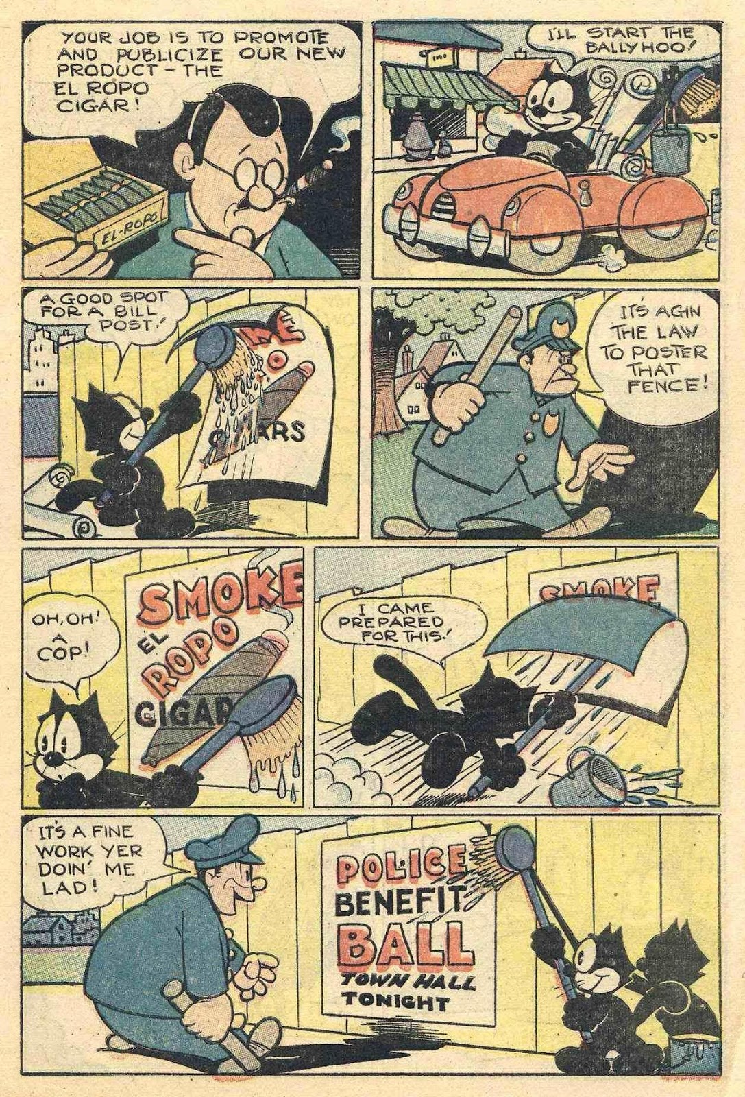 Ominous Octopus Omnibus: Felix The Cat - "Public Elations"