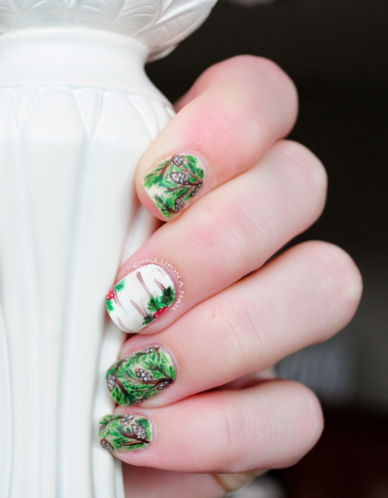 Once Upon A Nail: Pine, Birch, and Holly