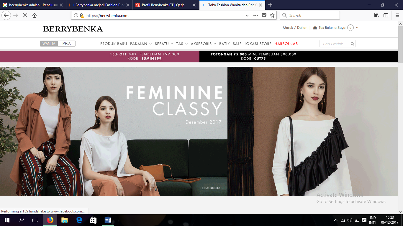 MATA KULIAH E-BUSINESS & E-COMMERCE: Penerapan E-Commerce Pada Berrybenka