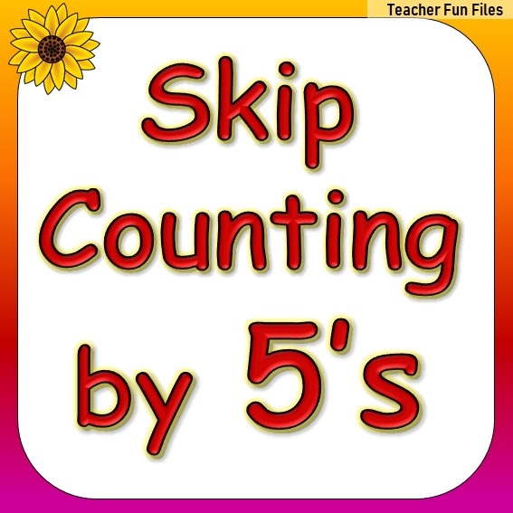 Teacher Fun Files: Skip Counting by 5s Flashcards