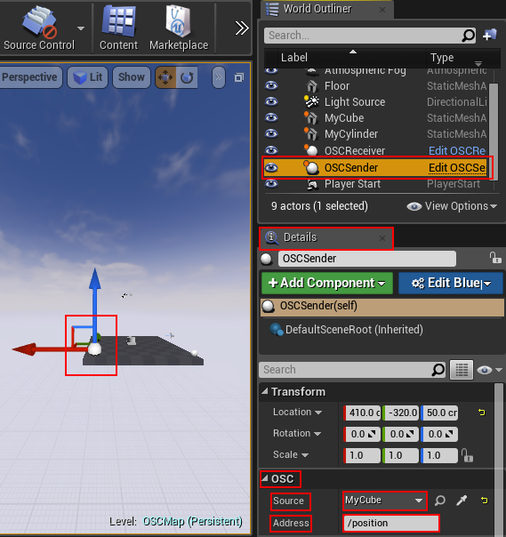 I touchs: Unreal: OSC Plugin For UE4 ---- 4/4