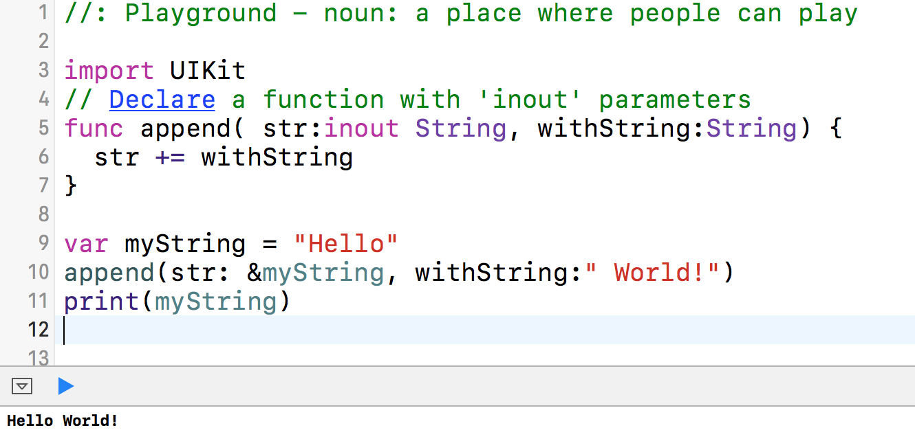 Code in Swift: Functions In Swift3.0