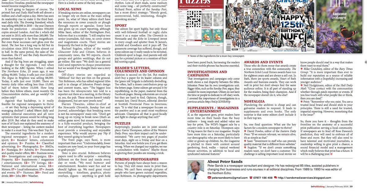 Sands Media Services: The anatomy of a regional newspaper