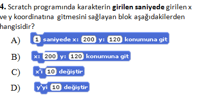Scratch Test Soruları Çöz - Bilişim Teknolojileri (Bilgisayar) Testleri