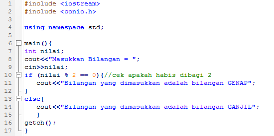 Pembahasan dan Contoh Struktur Kontrol Percabangan IF pada Bahasa ...