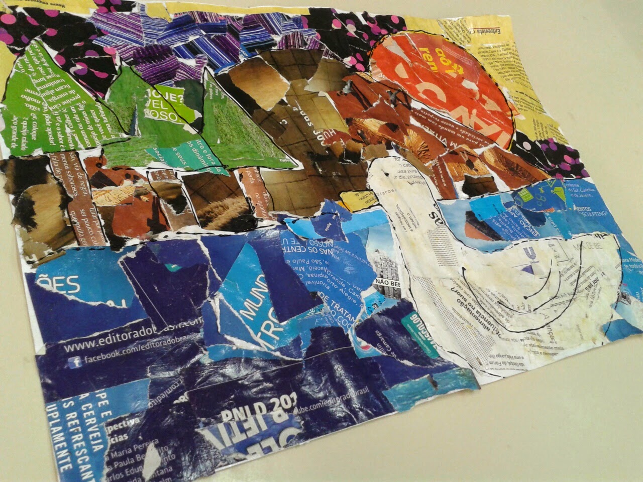 O que é arte, professora?: Arte com colagem