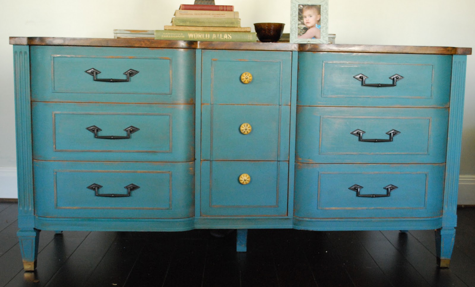 Between Blue and Yellow: Teal Dresser