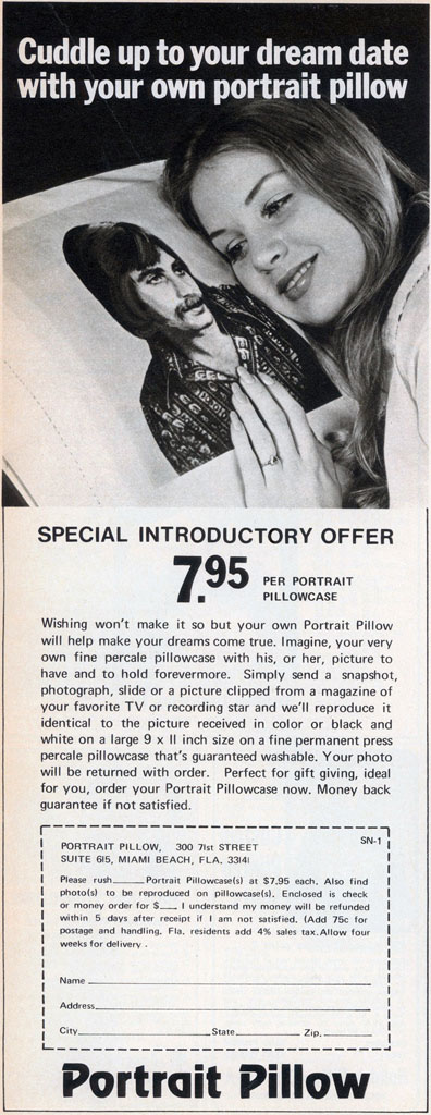 One Ad Too Good Not to Share: The Portrait Pillow - Go Retro!