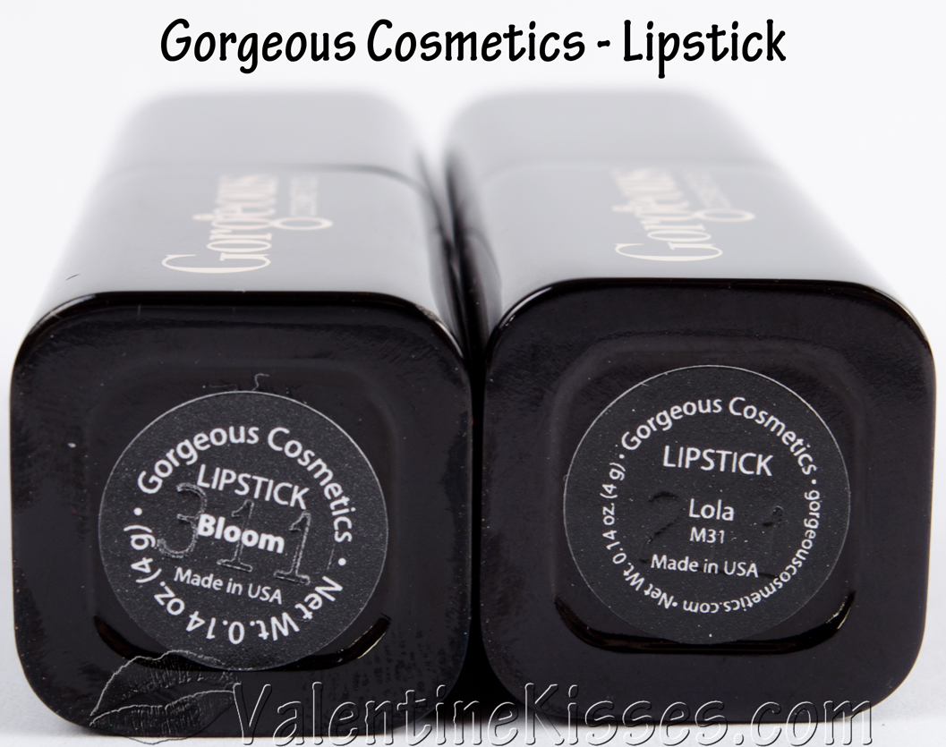 Valentine Kisses: Gorgeous Cosmetics Lipstick in Bloom, Lola - pics ...