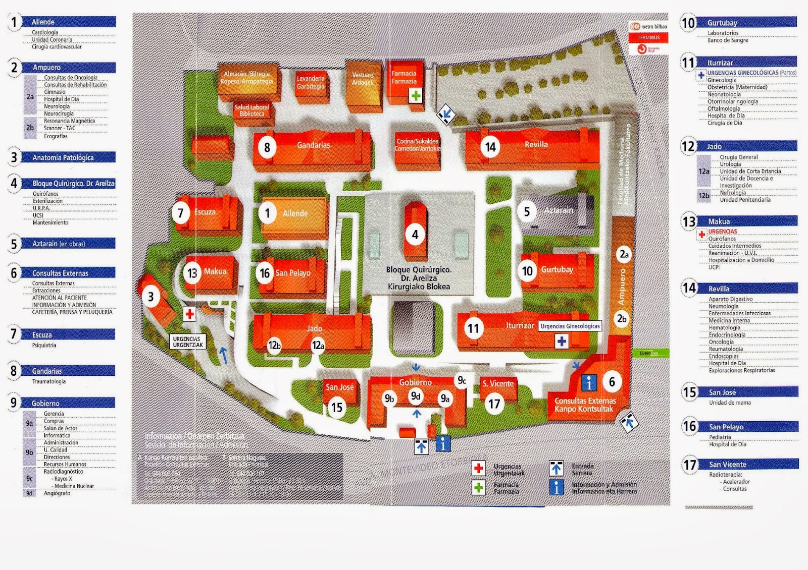 PLANO DE HOSPITAL DE CRUCES Y HOSPITAL DE BASURTO ~ Auxiliar de Enfermería