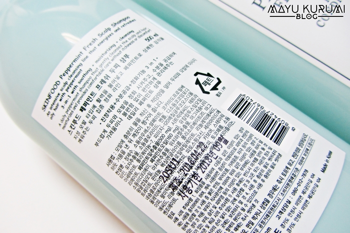 SKINFOOD | Peppermint Fresh Scalp Hair Shampoo & Conditioner - Mayu ...