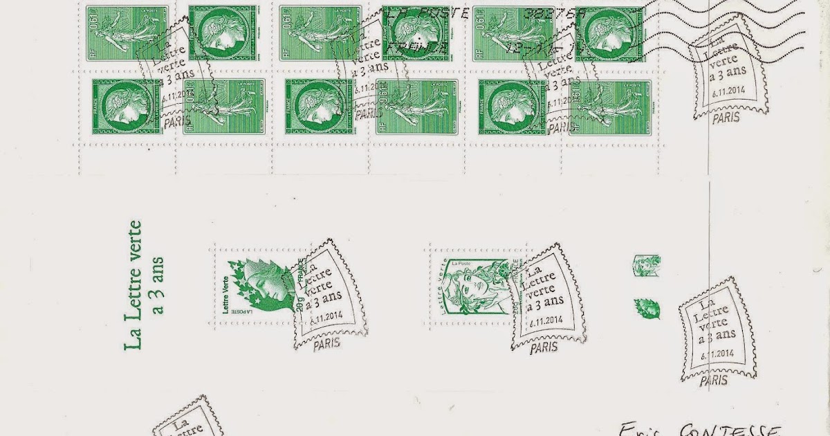 Mon Blog Timbré: 3 years of the "Green Letter" in France
