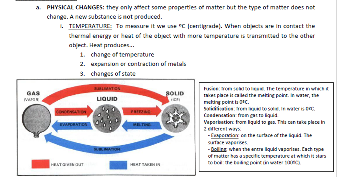 Natural Science 5 grade: 5. ENERGY: Energy changes