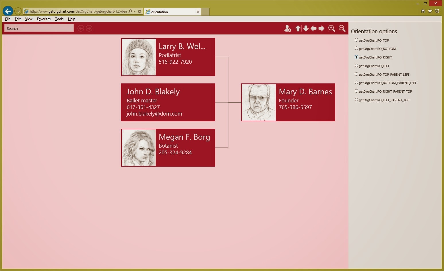 GetOrgChart - Organizational Chart JavaScript Library