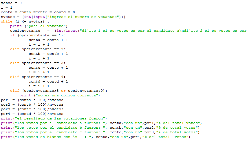 ALGORITMOS Y PROGRAMACION: EJERCICOS PYTHON