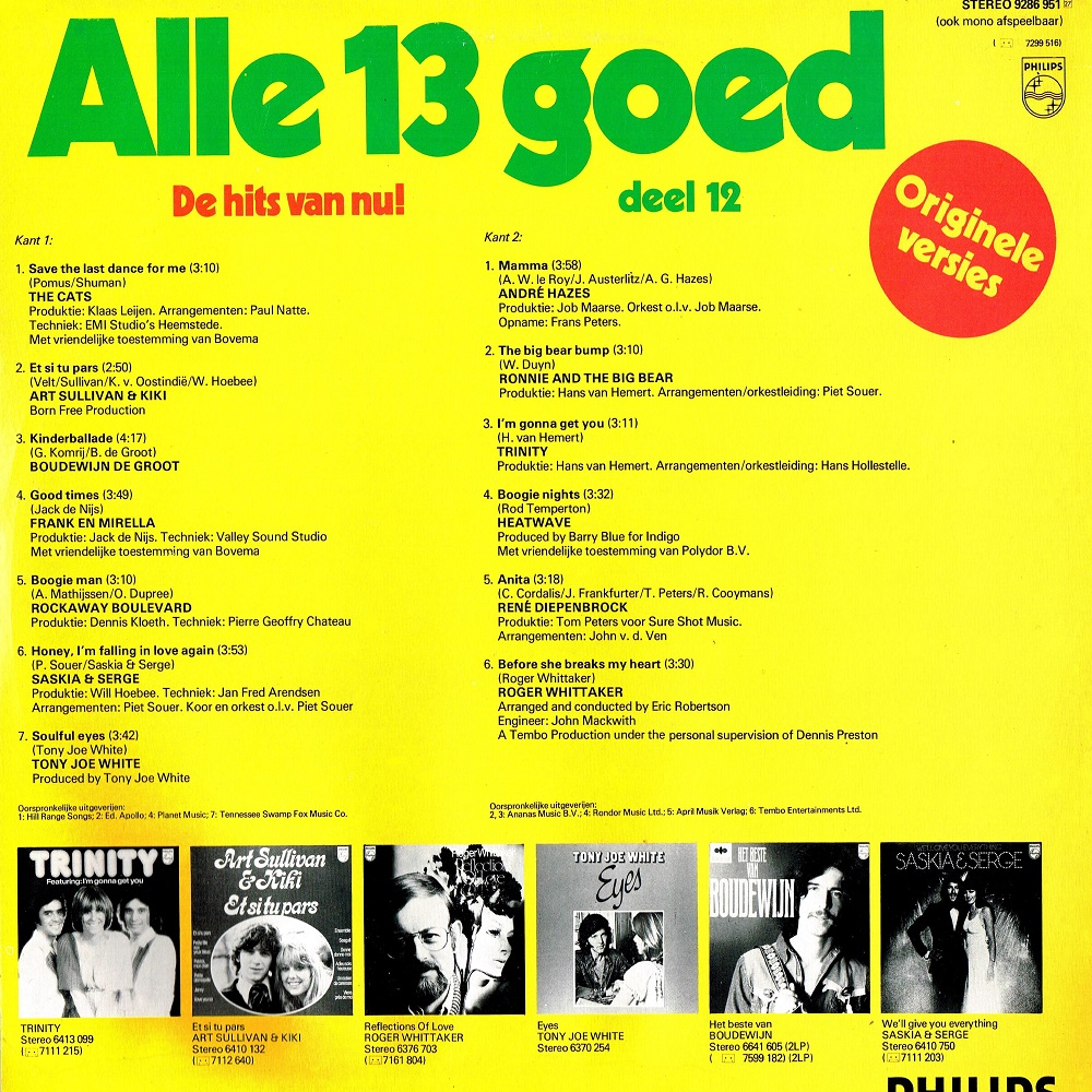 Various - Alle 13 Goed! De Hits Van Nu - deel 12 (1977) ~ blog met ...