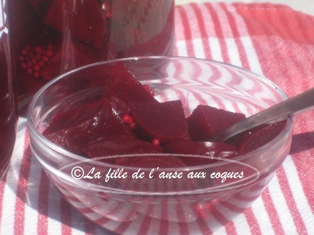 La fille de l'anse aux coques: BETTERAVES MARINÉES