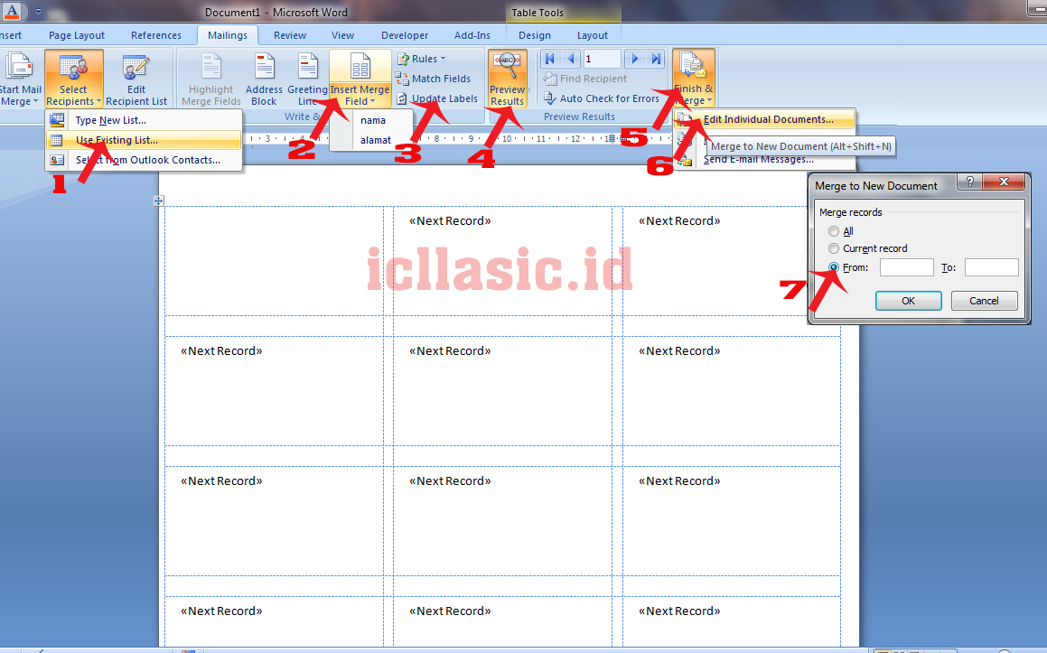Cara Print Label Undangan - Icllasic