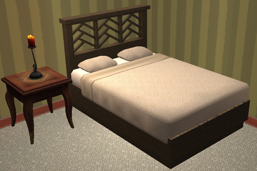 TheNinthWaveSims: The Sims 2 - TS3 Island Paradise Double Bed for TS2