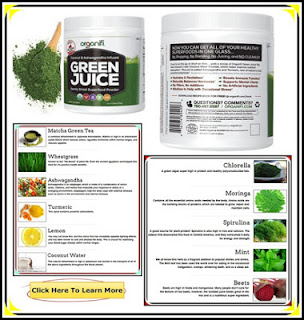 Ingredients Green Juice "Organifi" | Damar Lantera