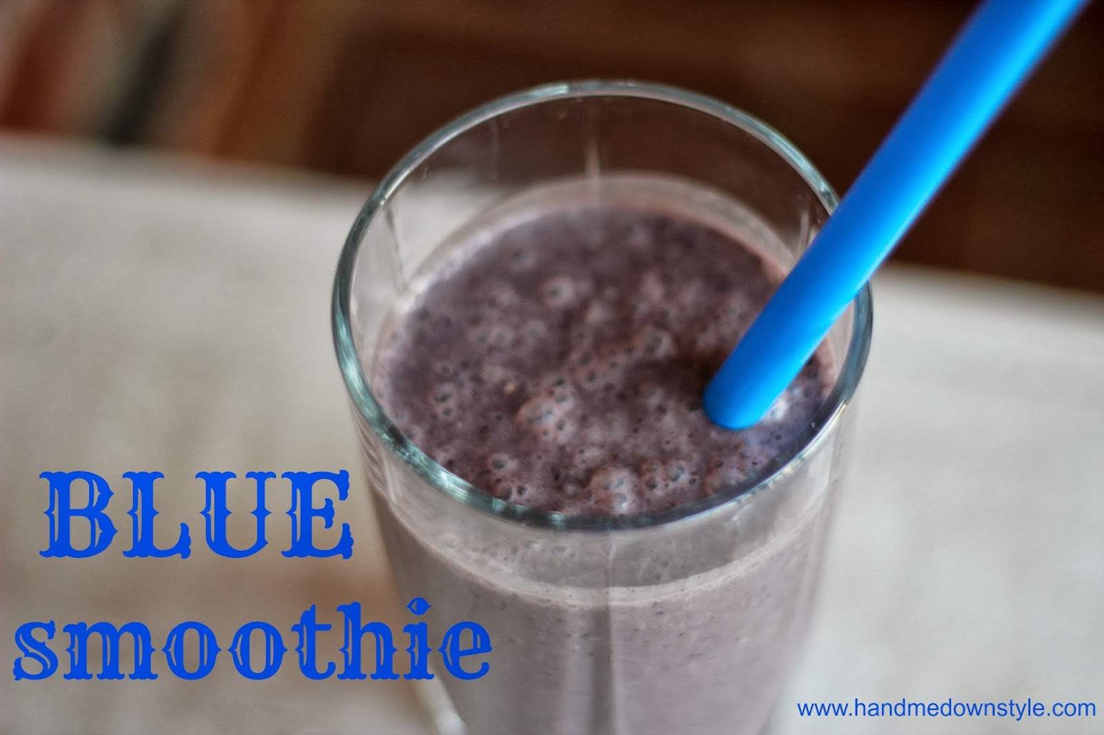 Hand Me Down Style: blue smoothie