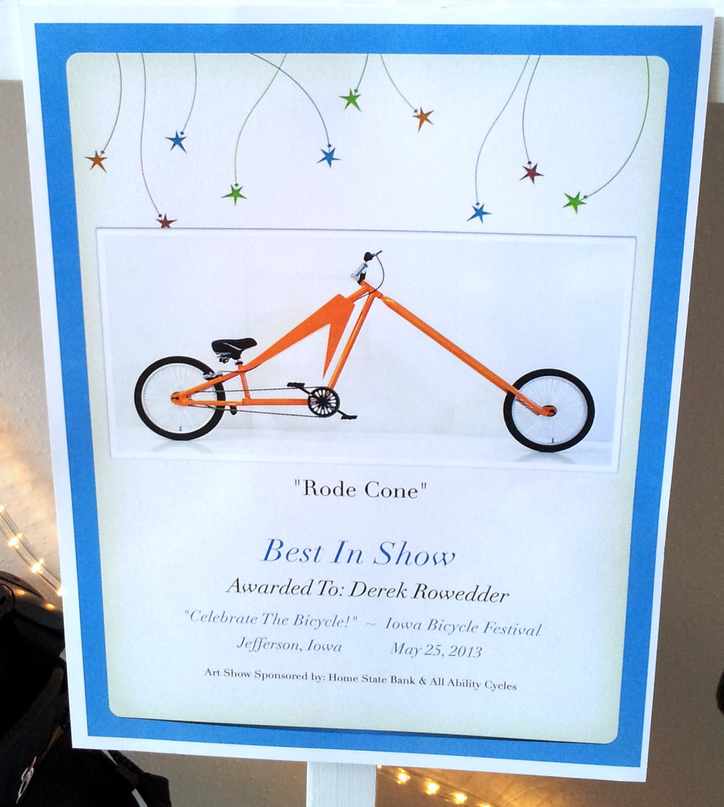 History and Culture by Bicycle: Iowa Bicycle Festival: Juried Art Show