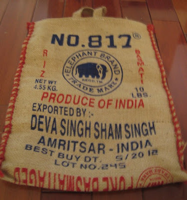 Interior Groupie: DIY kitchen art or How to re-use a rice bag