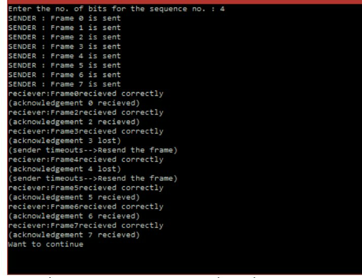 Simulate and implement selective repeat sliding window protocol.