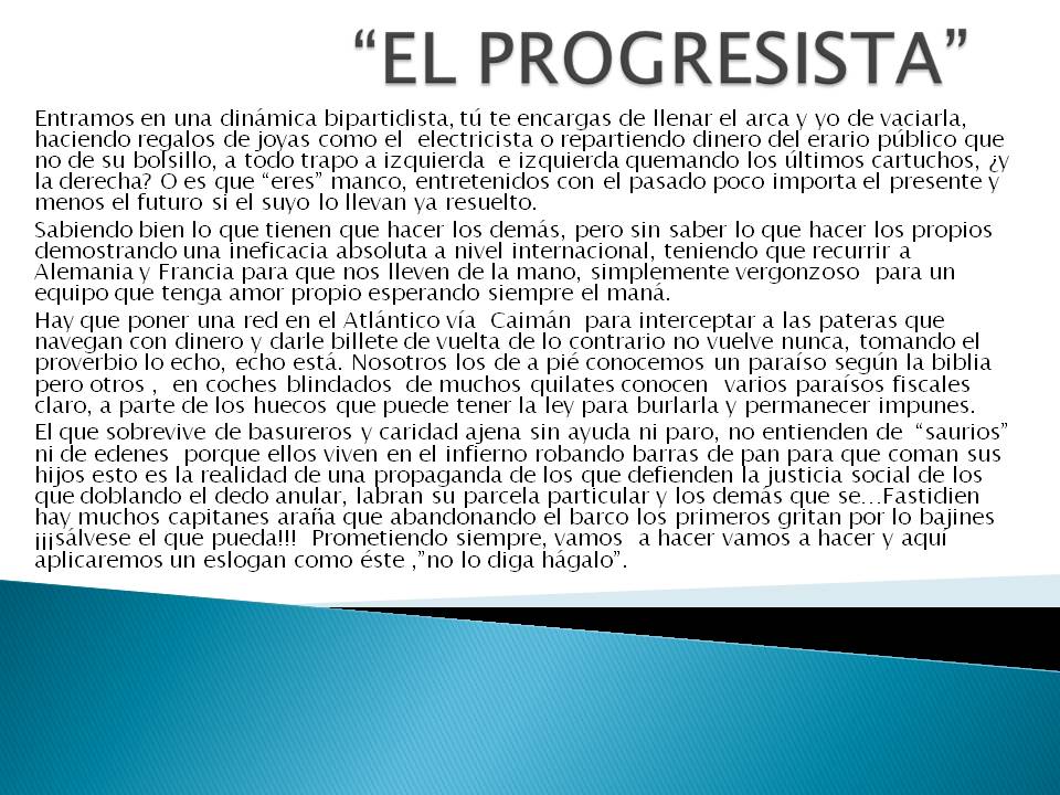 prosa y versos: EL PROGRESISTA