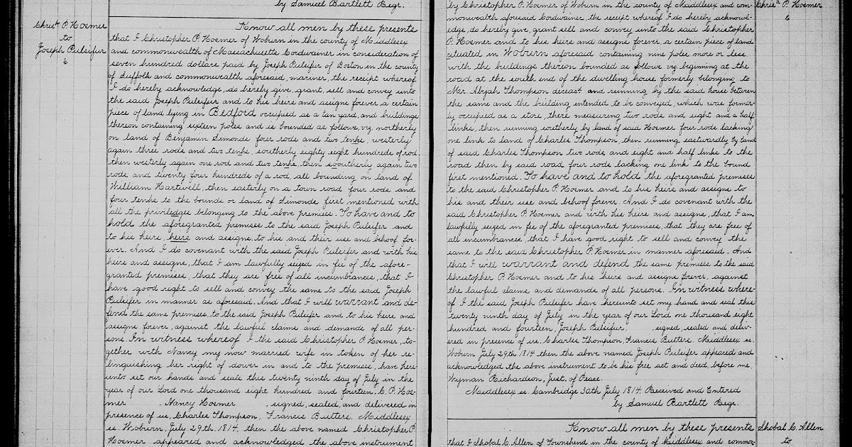 Genea-Musings: Amanuensis Monday - 1813 Deed of Shobal C. Allen to ...