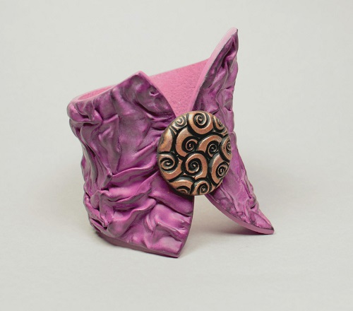 Reticulated Polymer Clay Cuff with Button Tutorial / The Beading Gem